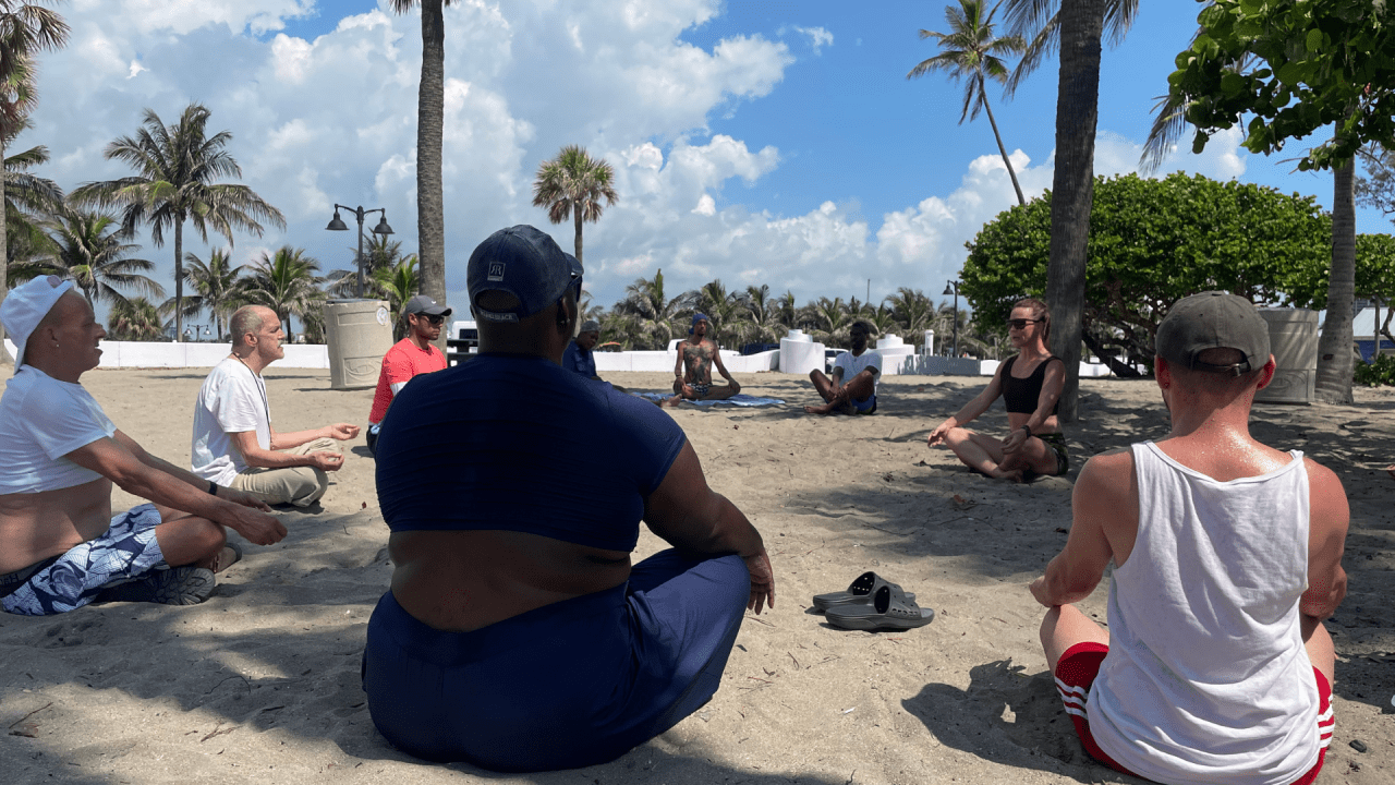 Mindfulness on the Beach for Mental Health Awareness Month - Broward House